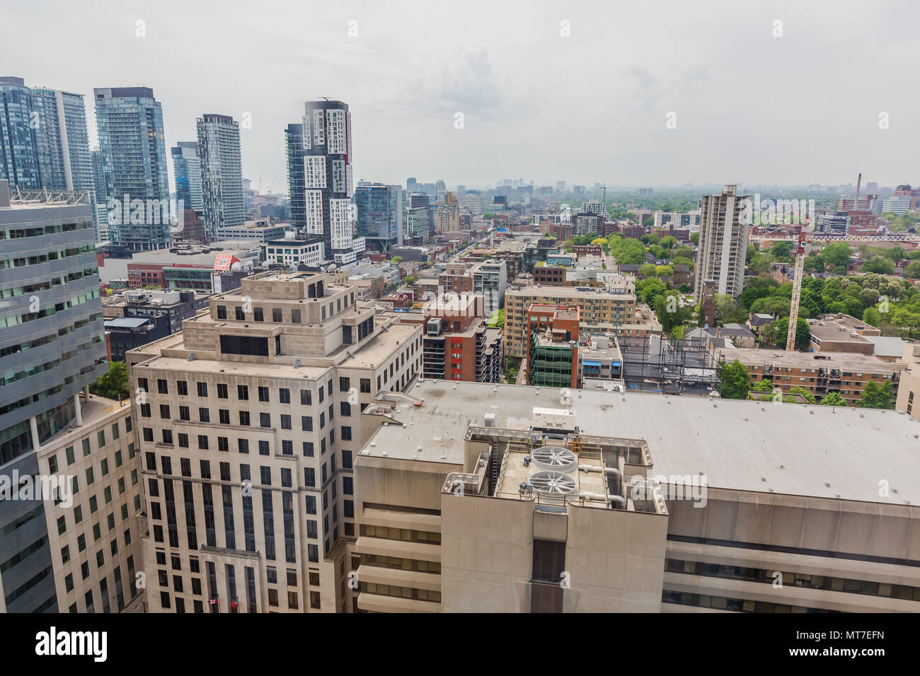toronto downtown buildings view from top of another building Stock ...