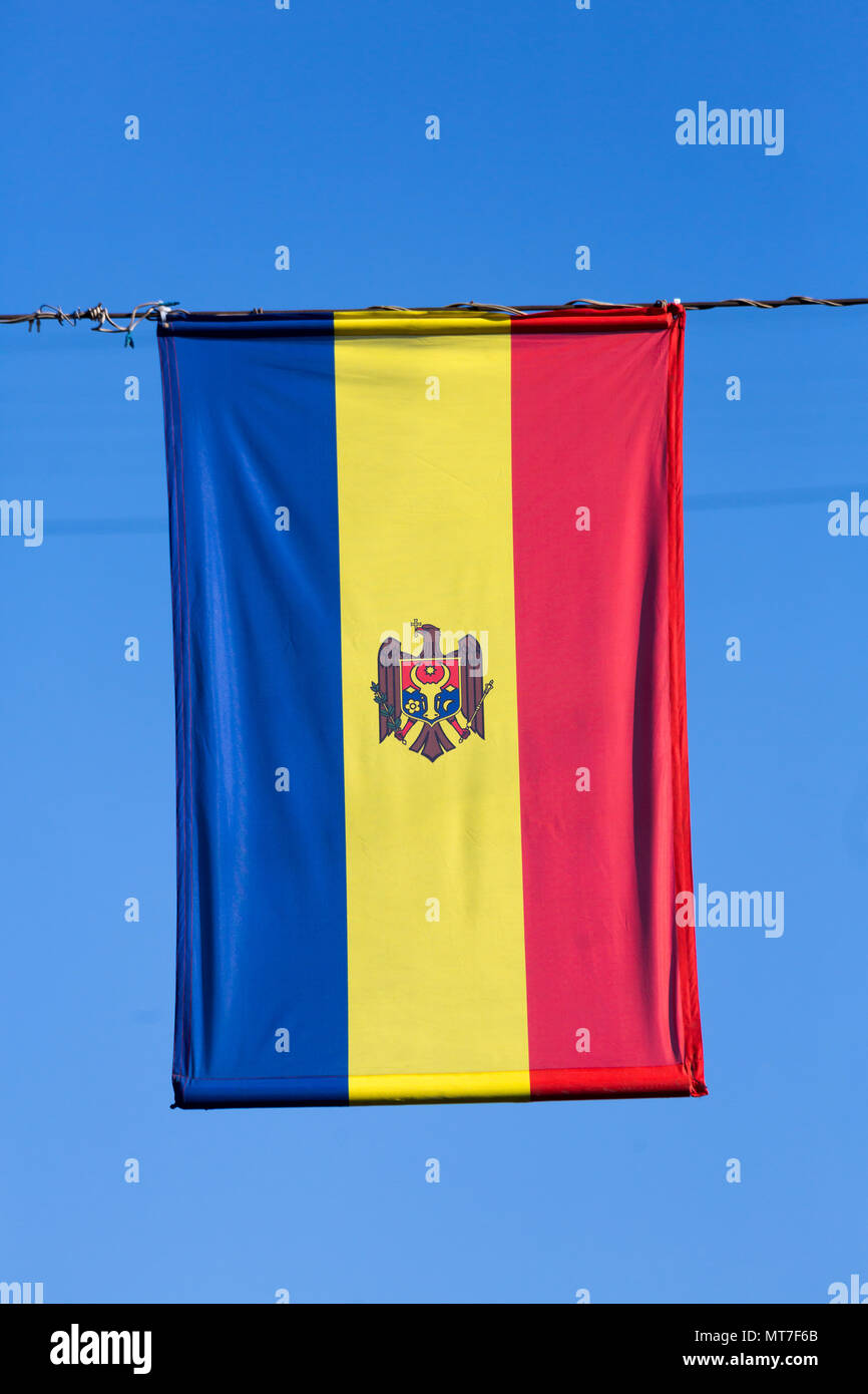 Chisinau, Moldova, Moldova flag Stock Photo - Alamy