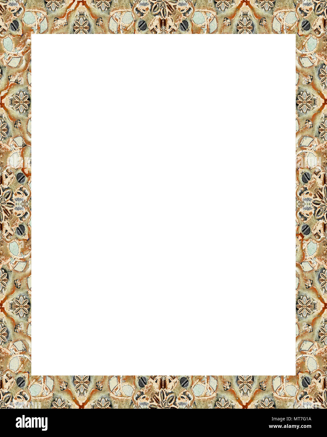 White frame background with decorated design borders Stock Photo - Alamy