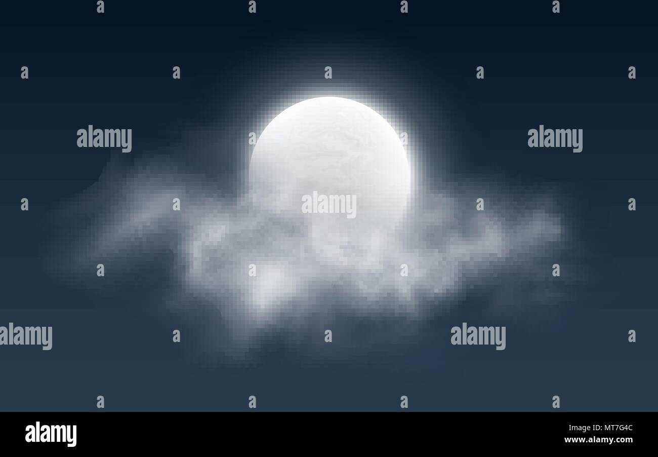 Full moon on night Stock Vector Images - Alamy