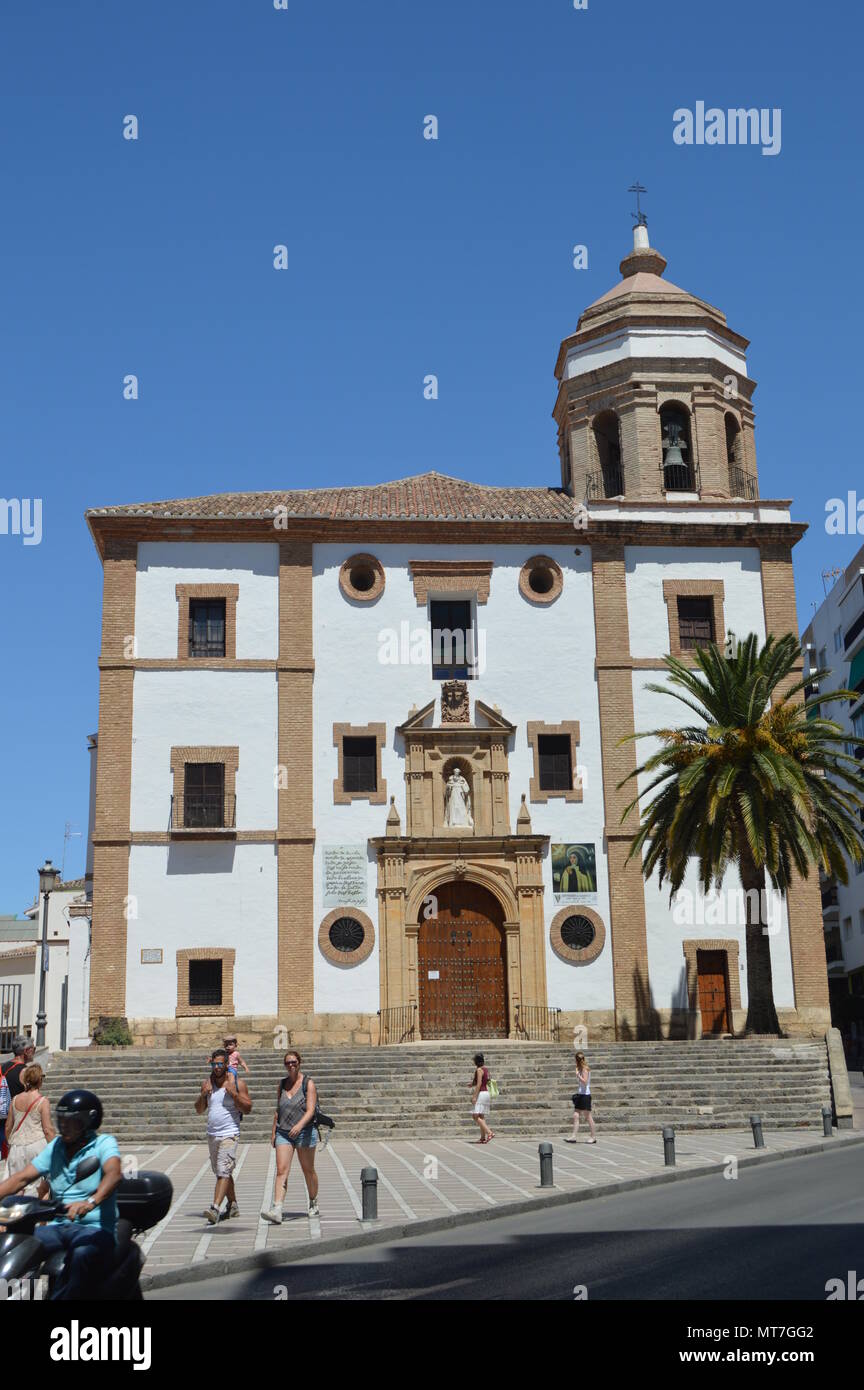 Main Facade Of The Church Of Santa Maria La Mayor In Ronda. August 4 ...