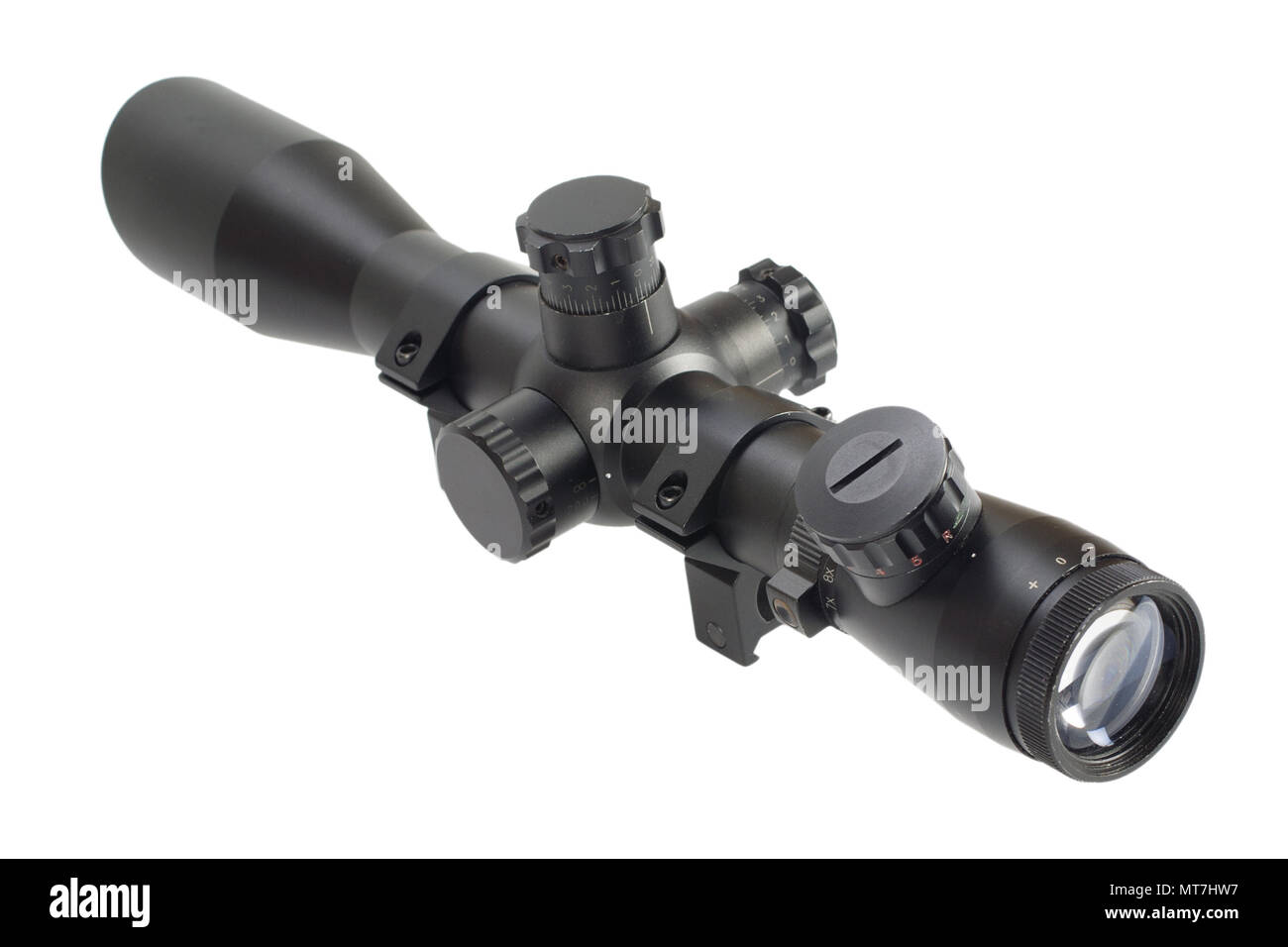 sniper scope isolated on white Stock Photo - Alamy