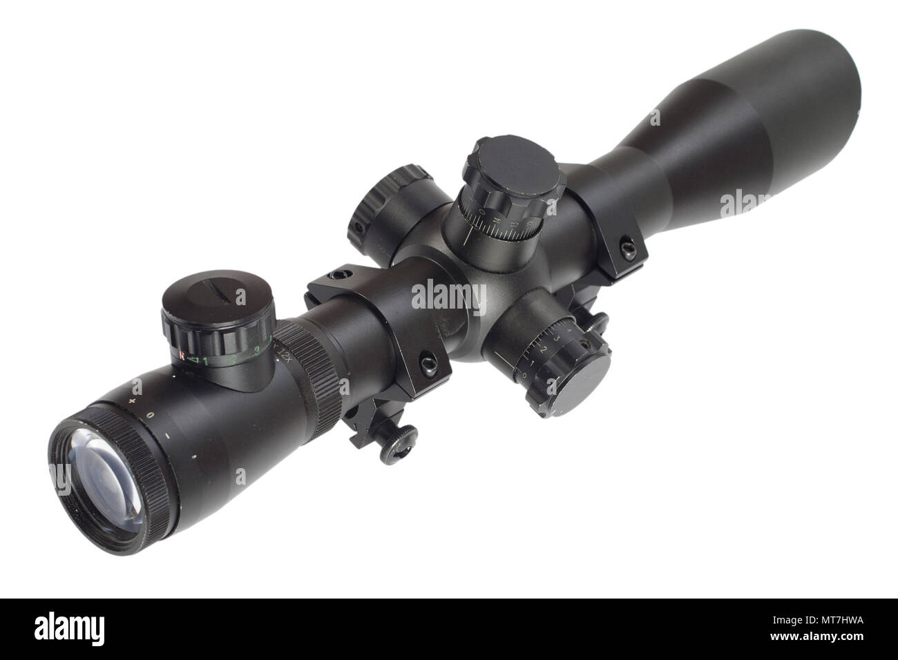 sniper scope isolated on white Stock Photo - Alamy