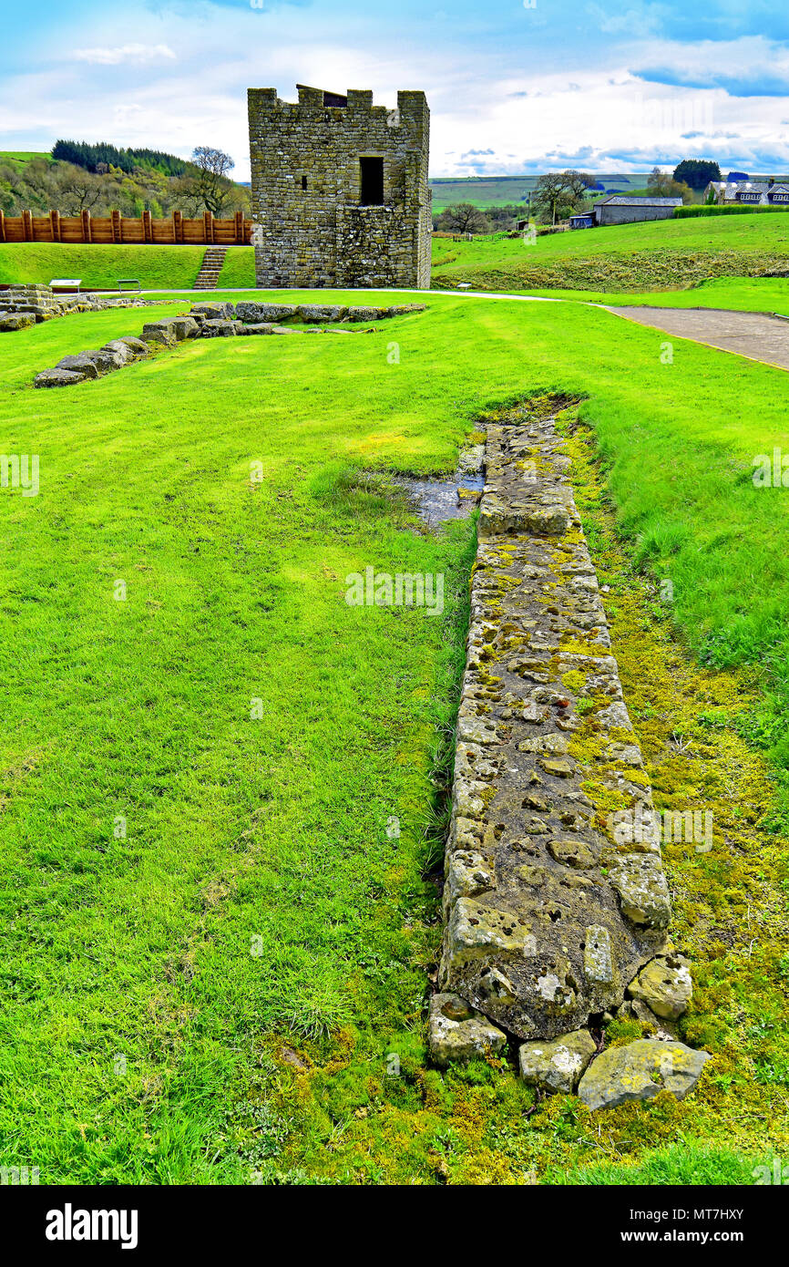 Vindolanda Roman Fort and Museum Northumberland fort and internal walls ...