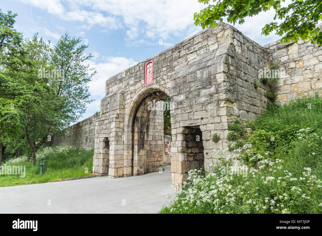 Street scene at Fishergate Bar Tower Arch one of the original defensive ...