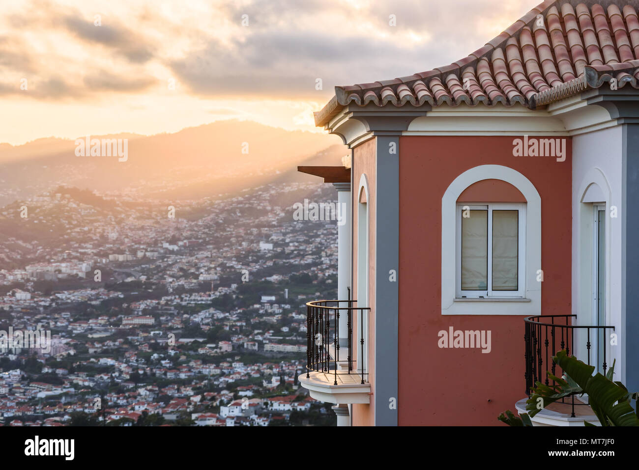Beautiful sun light on balcony Stock Photo - Alamy