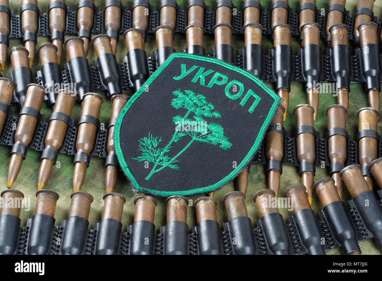 KIEV, UKRAINE - July, 08, 2015. Ukraine Army unofficial uniform badge ...