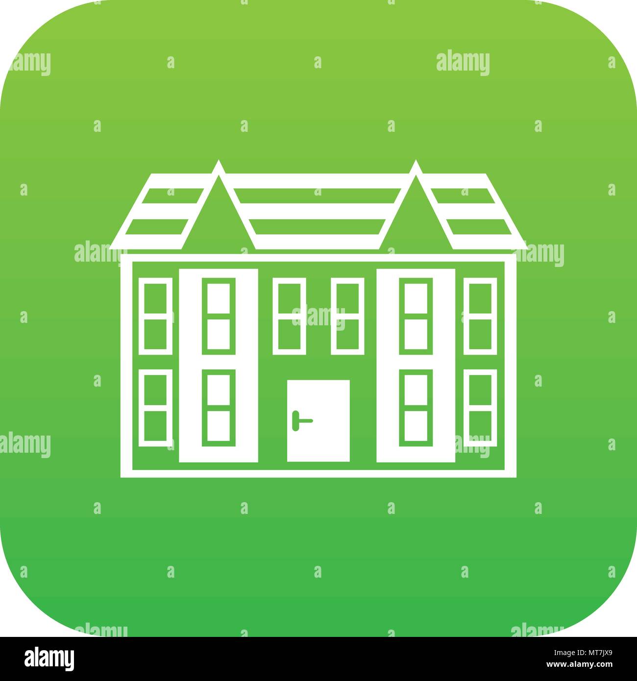 Large two-storey house icon digital green Stock Vector Image & Art - Alamy