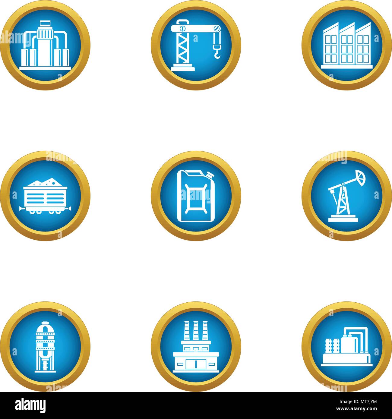Manufacturing plant icons set, flat style Stock Vector Image & Art - Alamy
