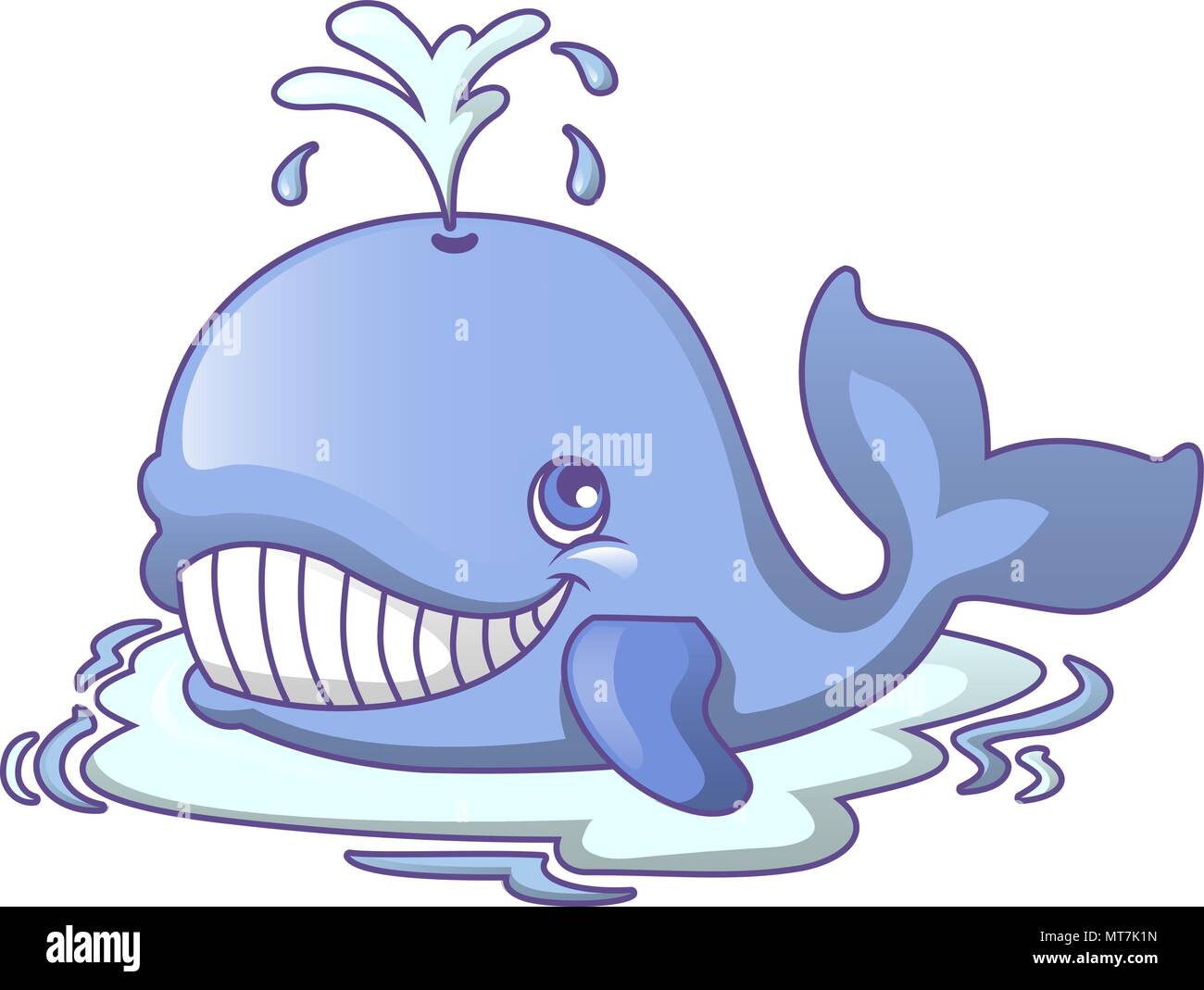 Cartoon vector sea whales swimming hi-res stock photography and images ...