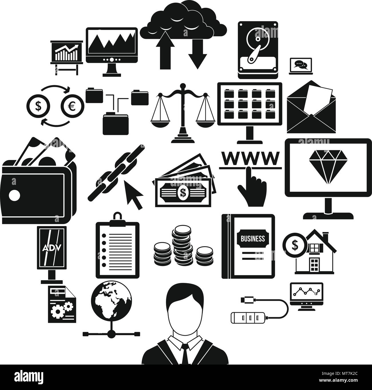 Stag icons set, simple style Stock Vector Image & Art - Alamy