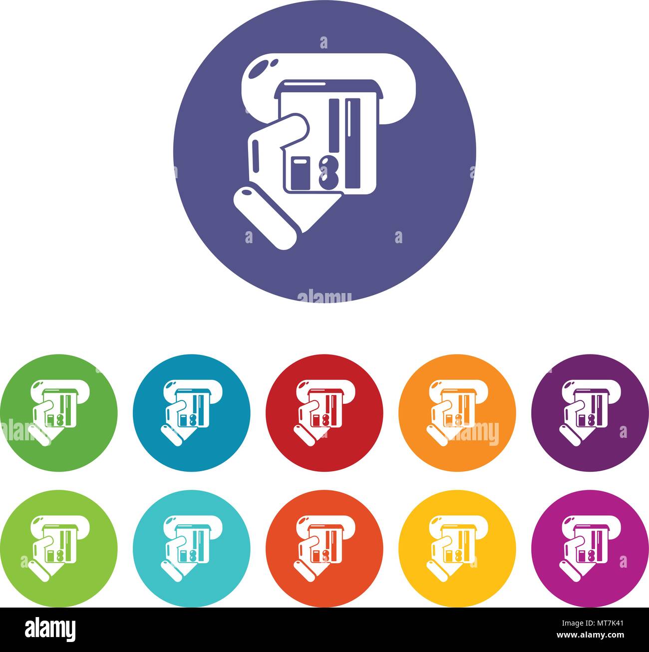 Inserting credit card icons set vector color Stock Vector Image & Art ...