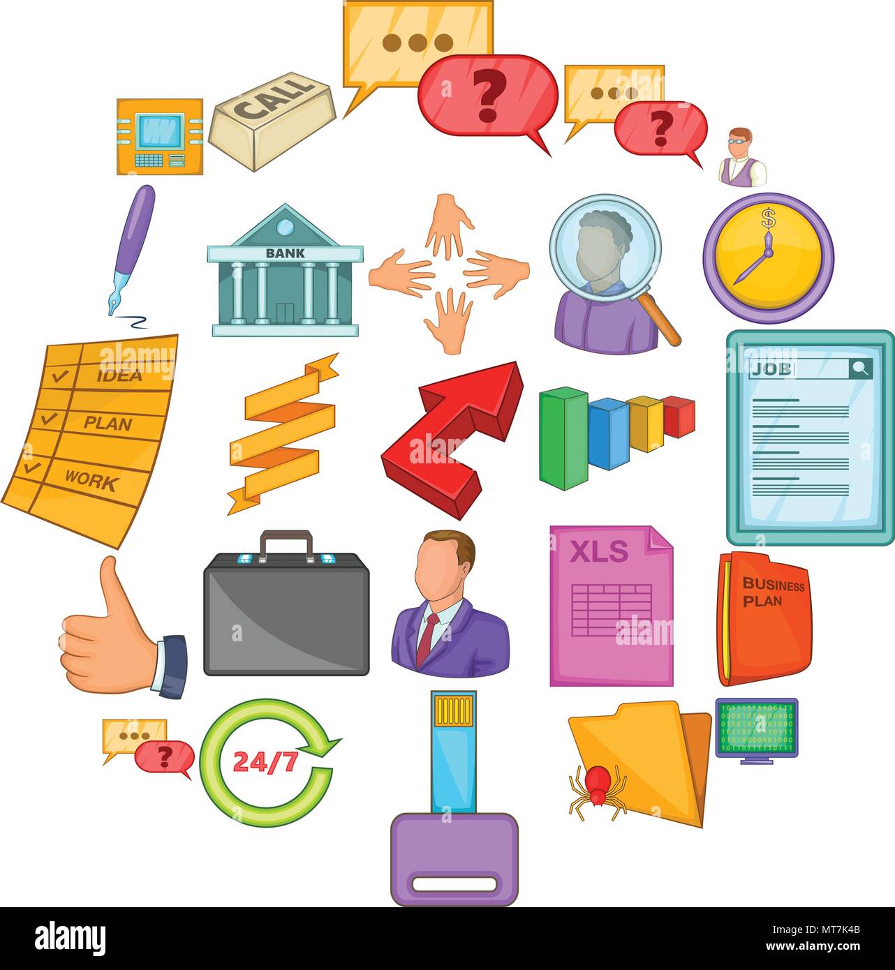 Business manager icons set, cartoon style Stock Vector Image & Art - Alamy