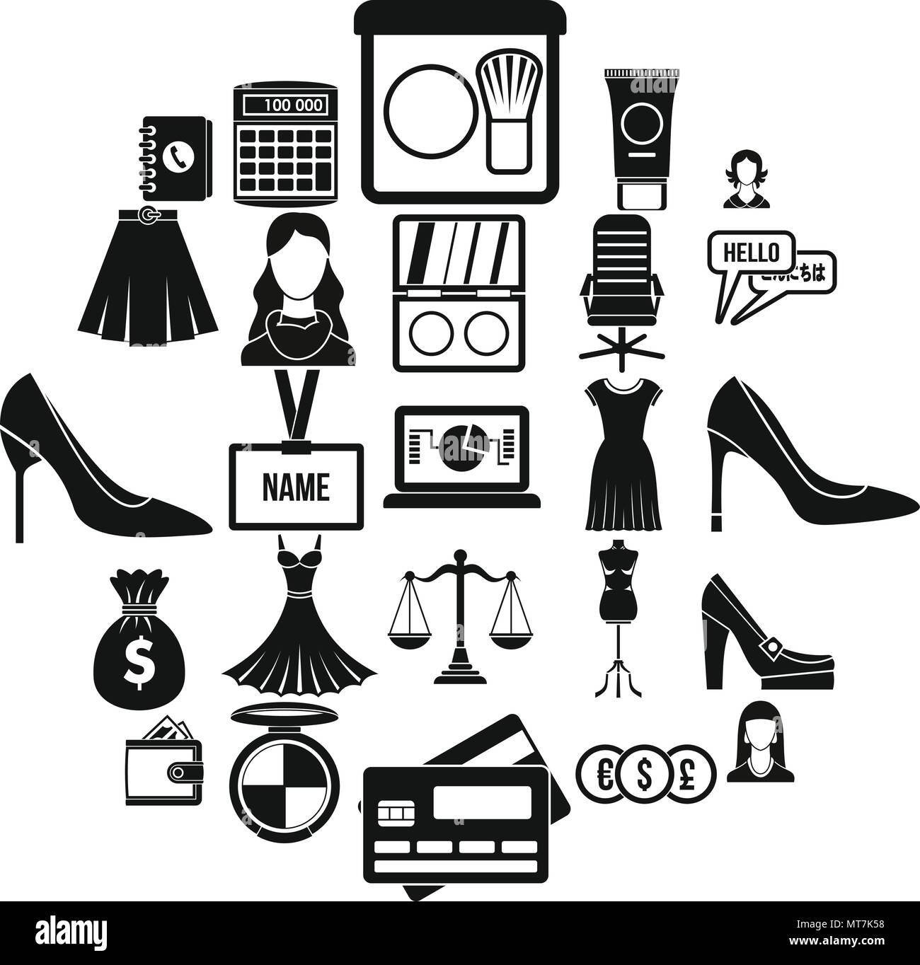 Business development icons set, simple style Stock Vector Image & Art ...