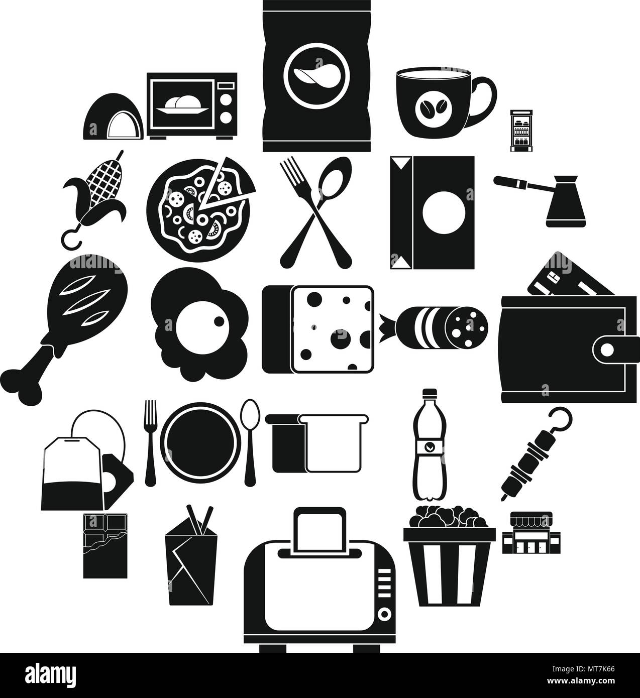 Dining icons set, simple style Stock Vector Image & Art - Alamy