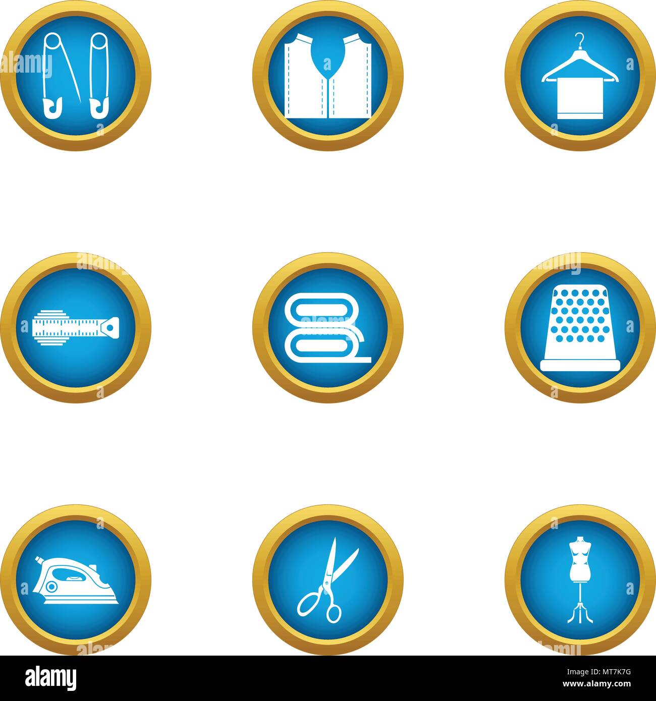 Wash myself icons set, flat style Stock Vector Image & Art - Alamy