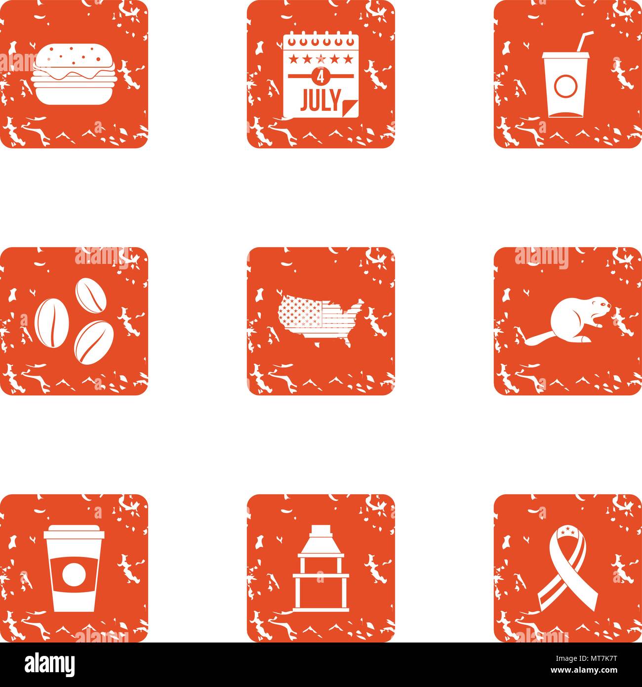 Food dose icons set, grunge style Stock Vector Image & Art - Alamy