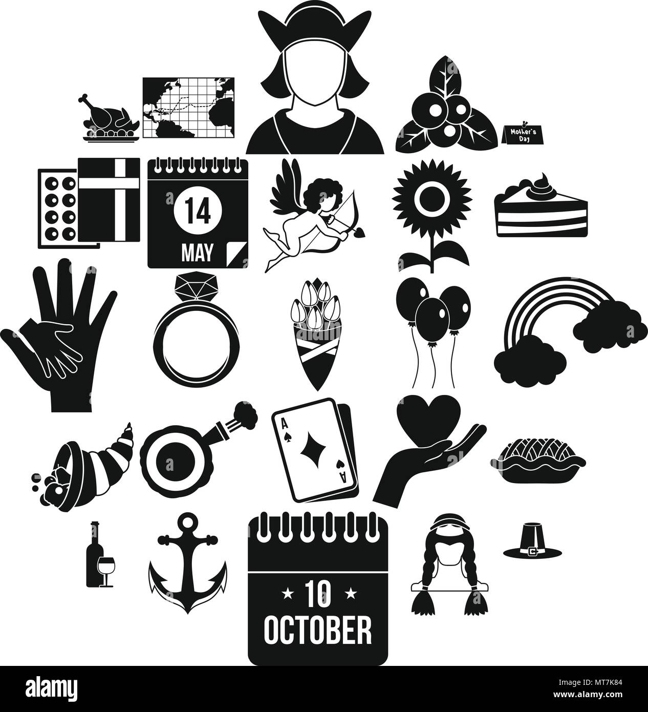 List icons set, simple style Stock Vector Image & Art - Alamy