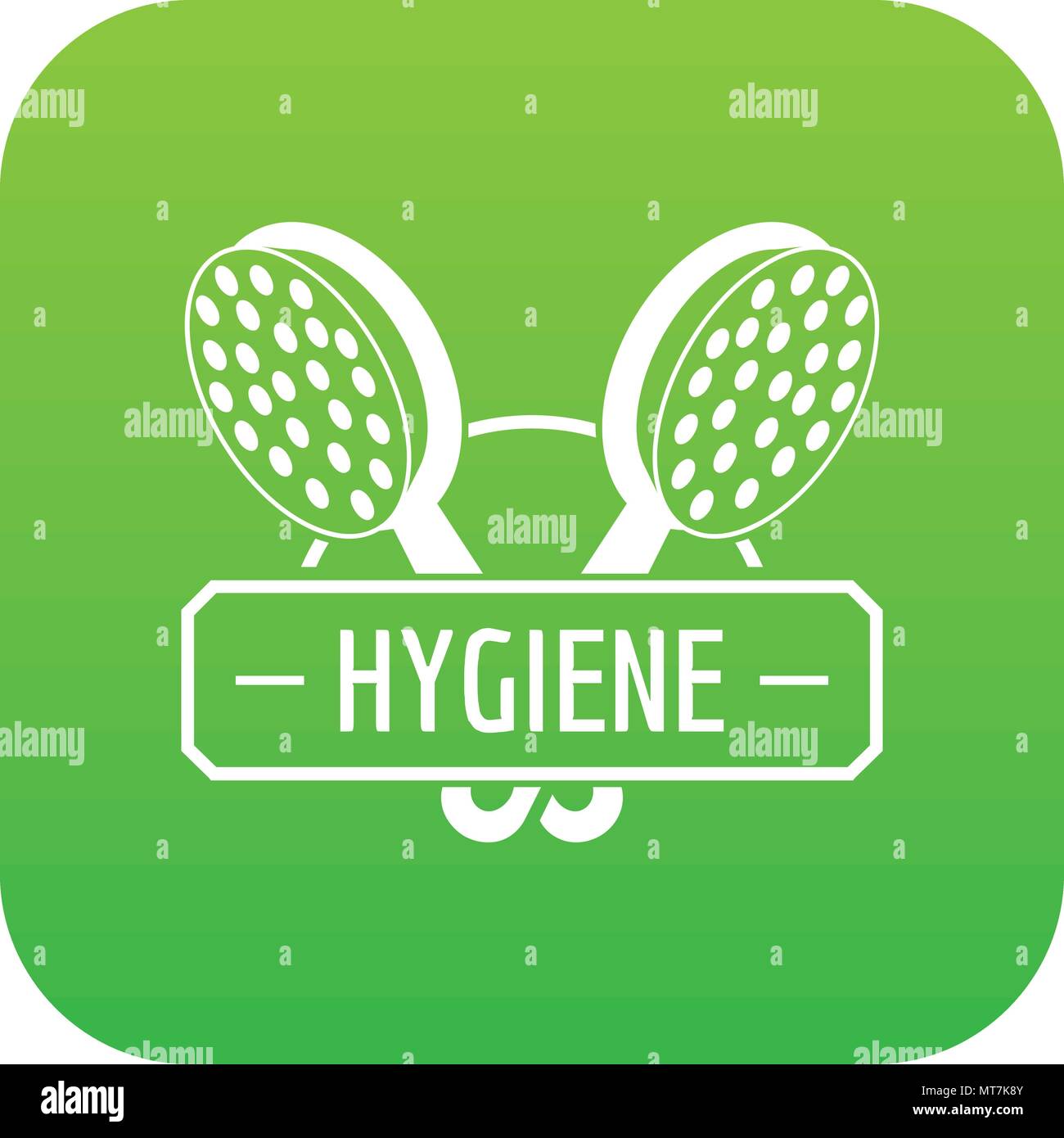 Hygiene shower icon green vector Stock Vector Image & Art - Alamy