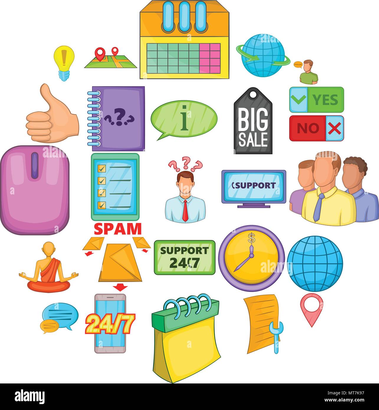 Call up icons set Stock Vector Images - Alamy