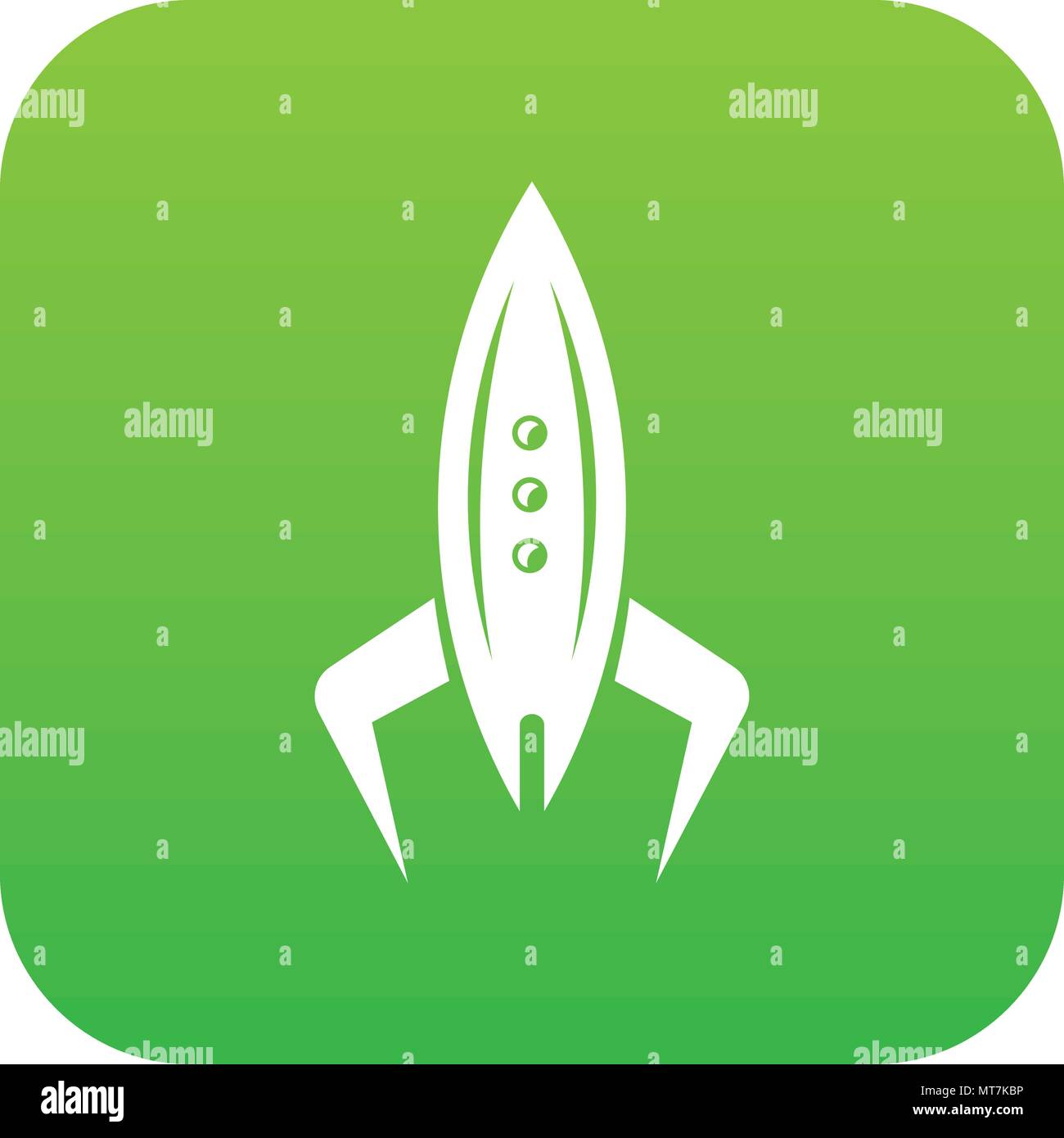 Rocket future icon green vector Stock Vector Image & Art - Alamy