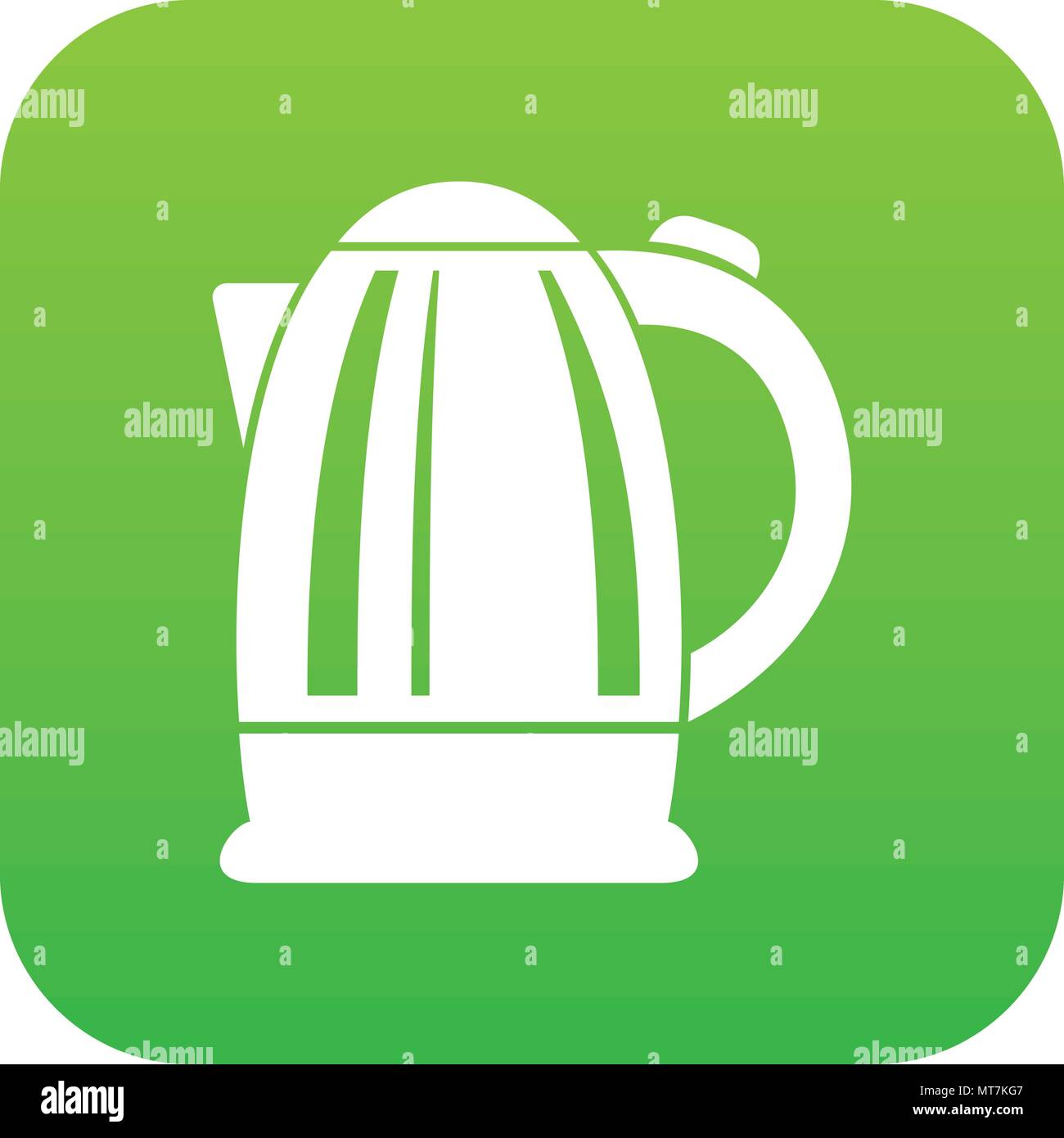 Electric kettle icon green vector Stock Vector Image & Art - Alamy