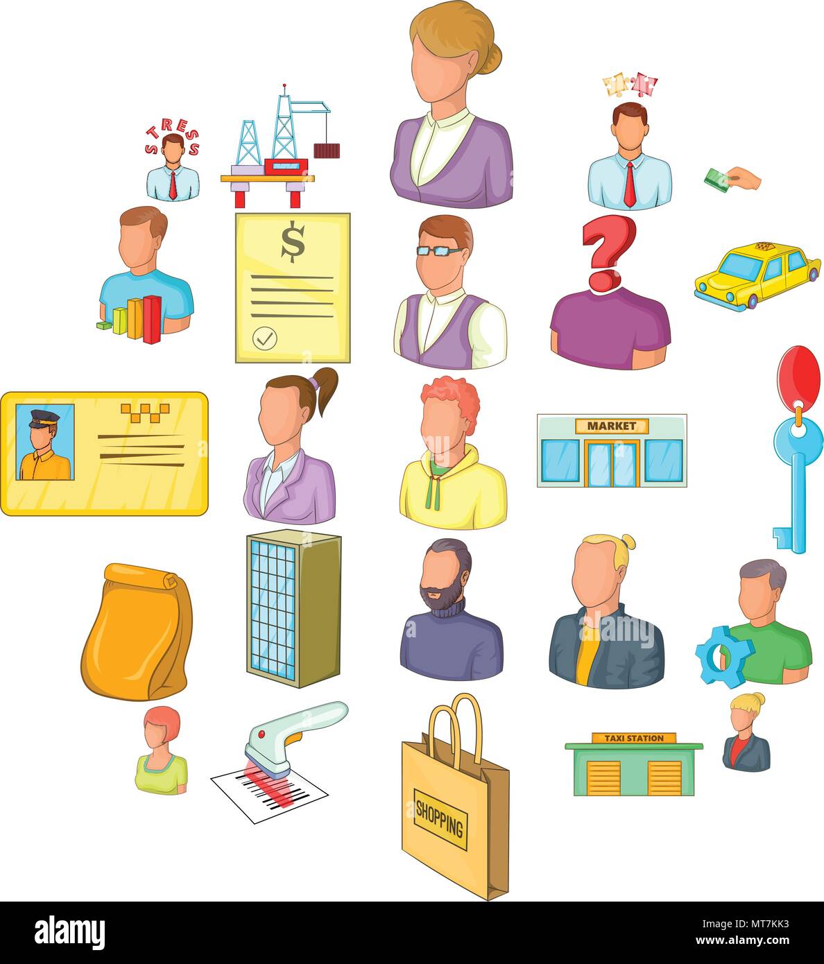 Success icons set, cartoon style Stock Vector Image & Art - Alamy
