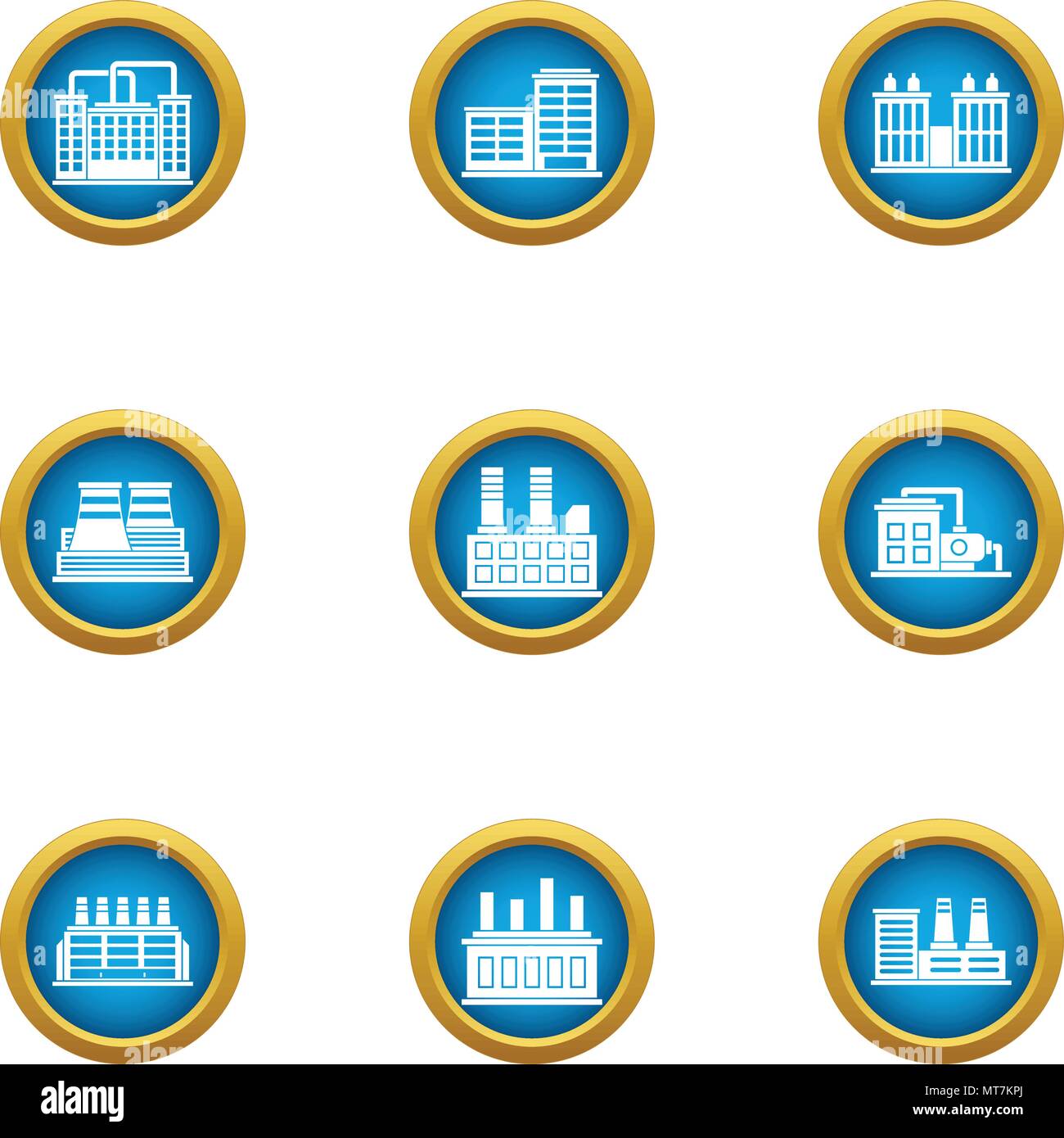Smelter icons set, flat style Stock Vector Image & Art - Alamy