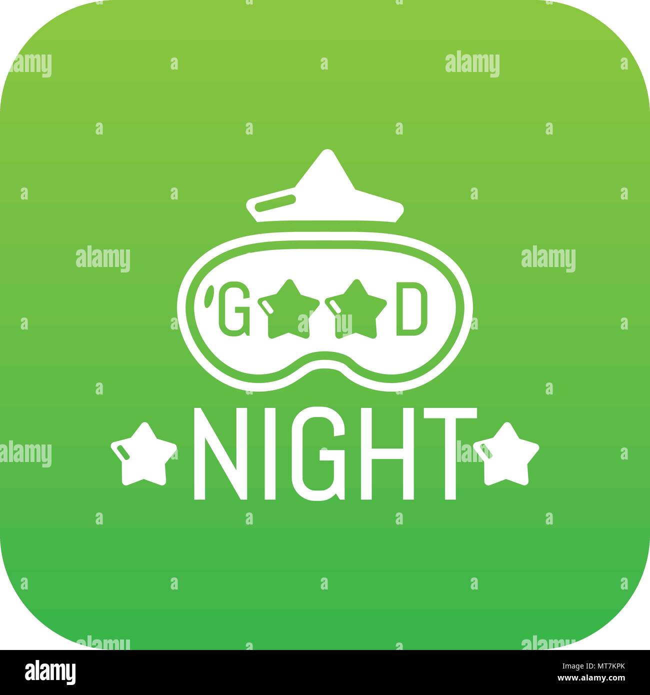 Good night icon green vector Stock Vector Image & Art - Alamy