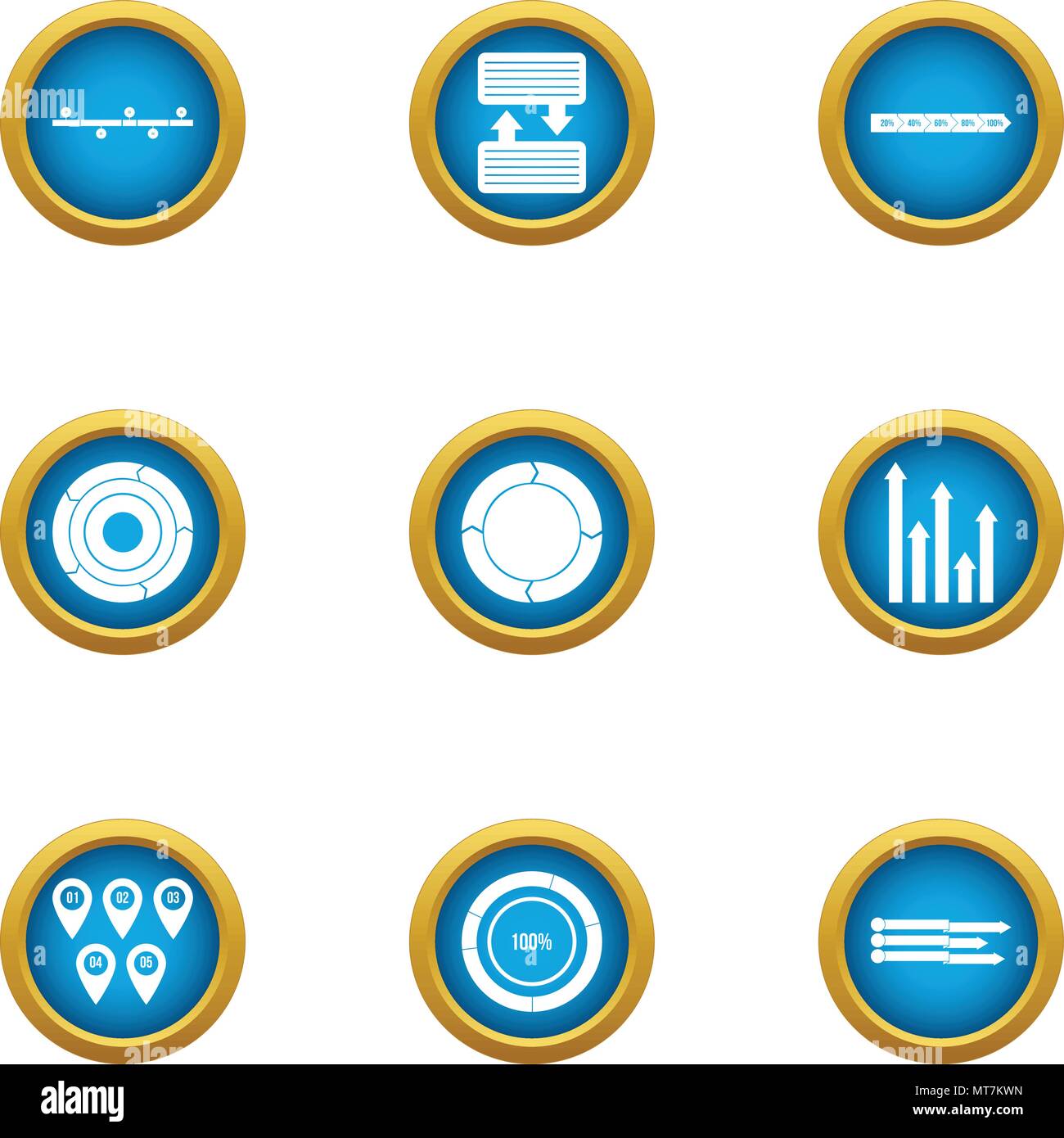 Location transfer icons set, flat style Stock Vector Image & Art - Alamy