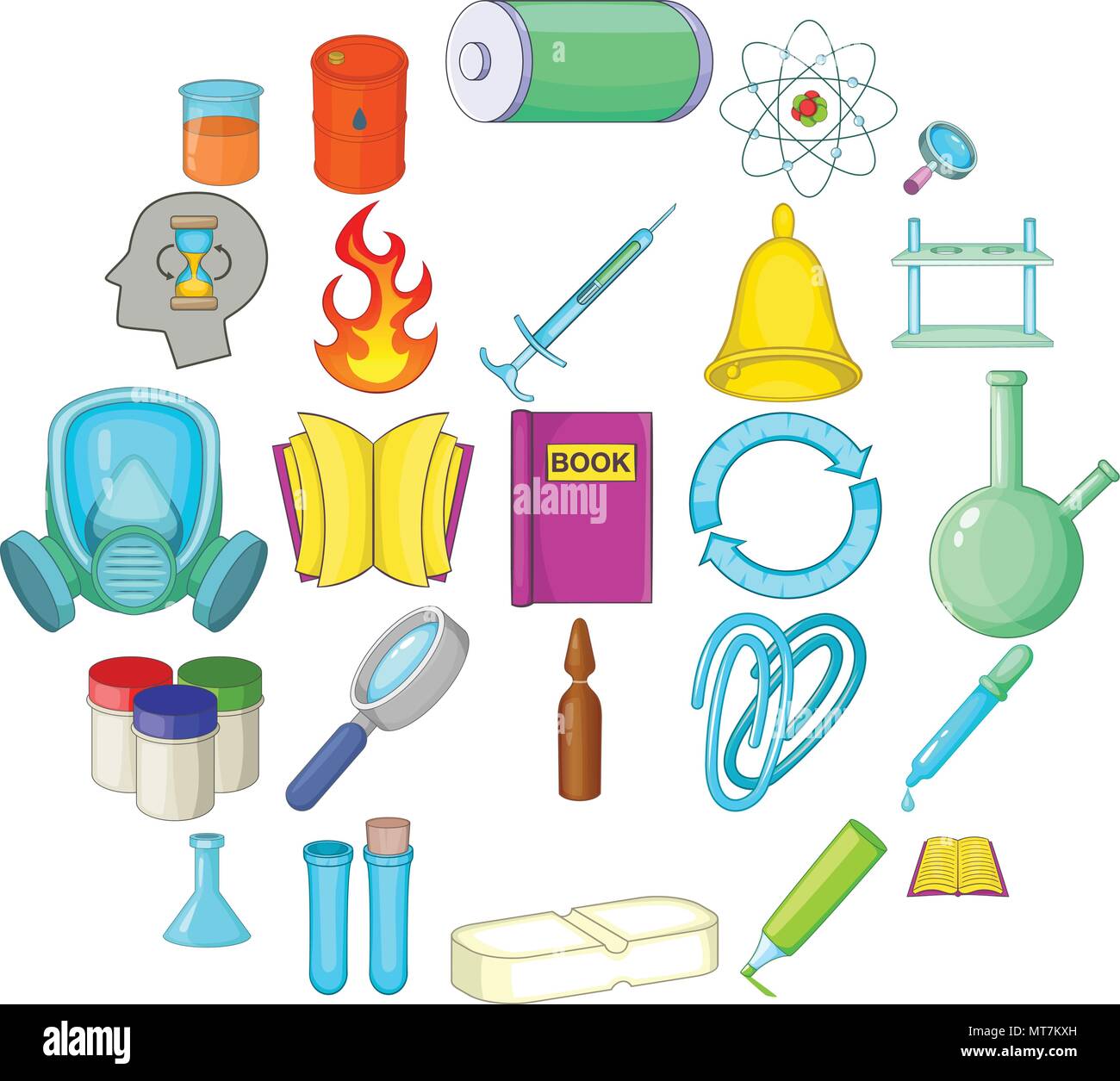 Chemical experiment icons set, cartoon style Stock Vector Image & Art ...