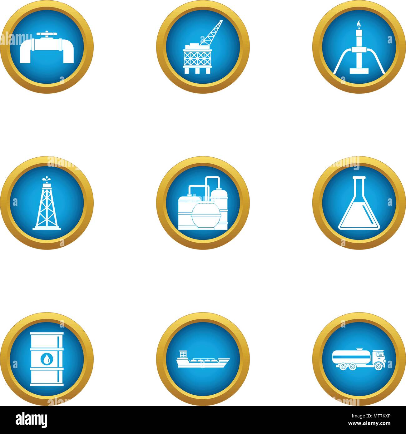 Chemical production icons set, flat style Stock Vector Image & Art - Alamy