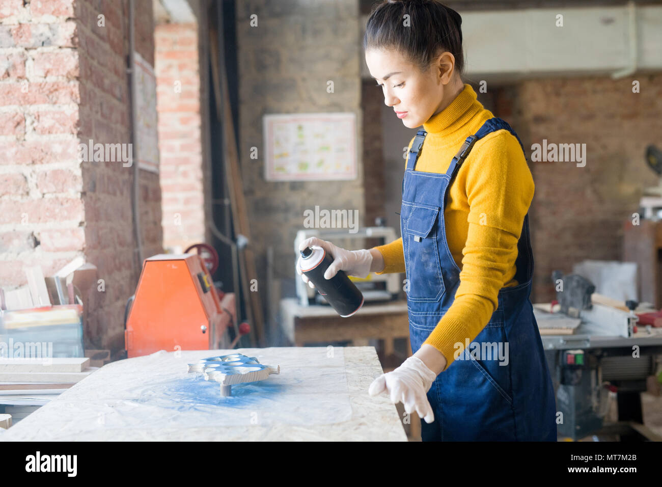 Asian carpenter in workshop hi-res stock photography and images - Alamy
