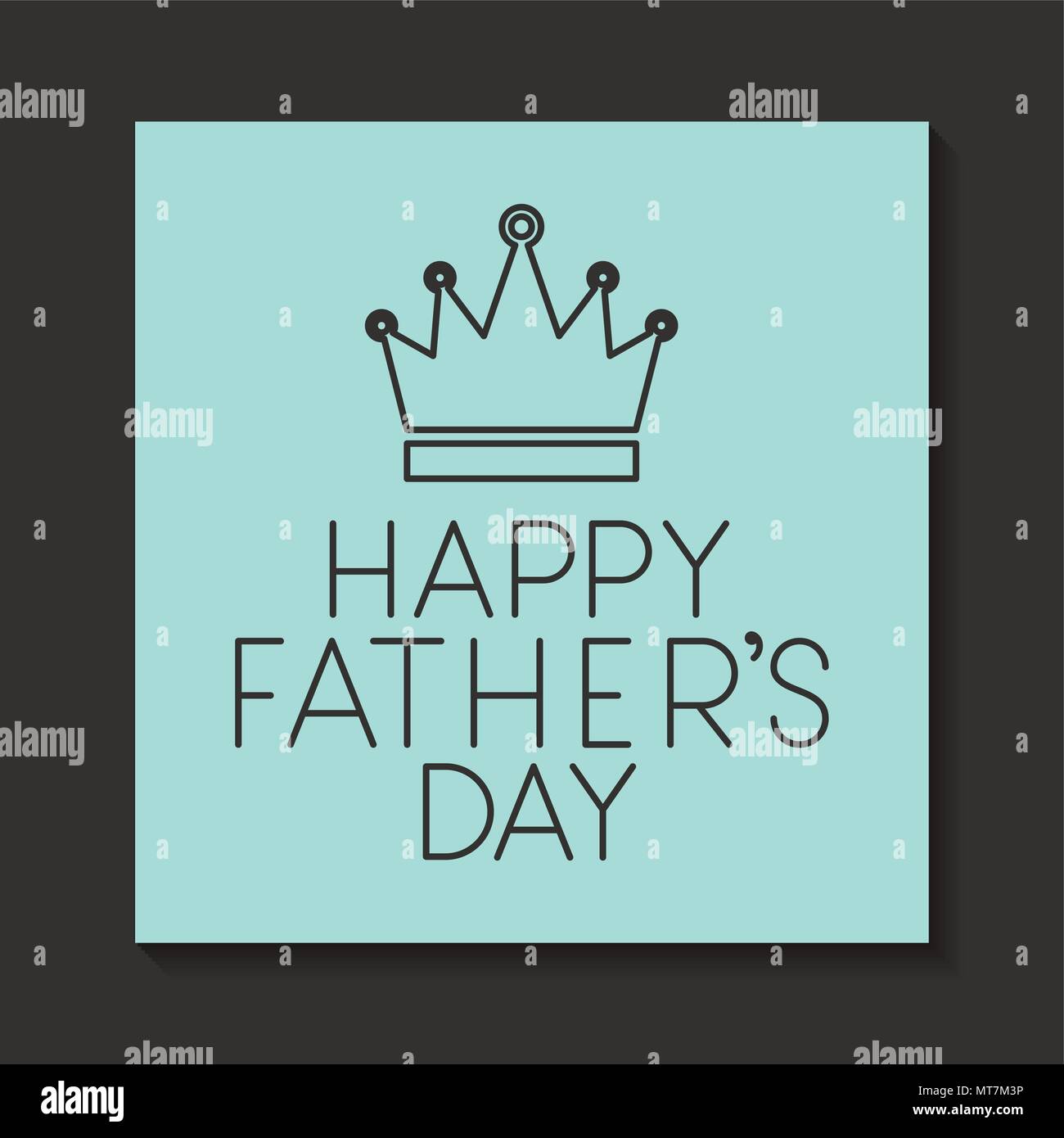 happy fathers day card with king crown Stock Vector Image & Art - Alamy