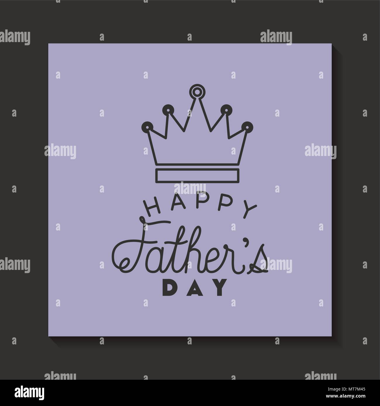 happy fathers day card with king crown Stock Vector Image & Art - Alamy