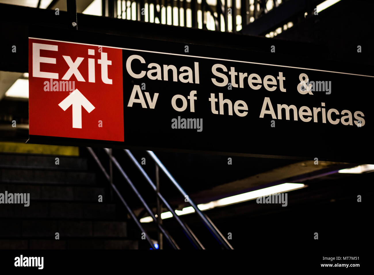 New york subway sign exit hi-res stock photography and images - Alamy