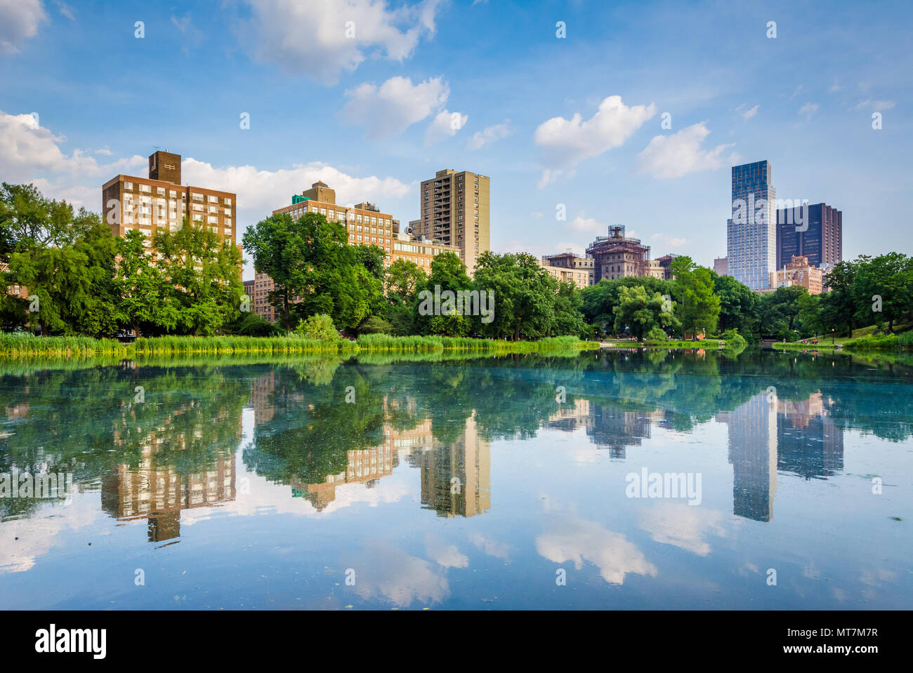Harlem Meer in Central Park, Manhattan, New York City Stock Photo - Alamy