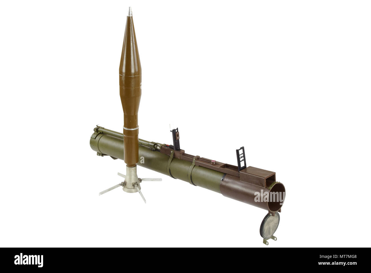anti-tank rocket propelled grenade launcher "bazooka" isolated on white ...