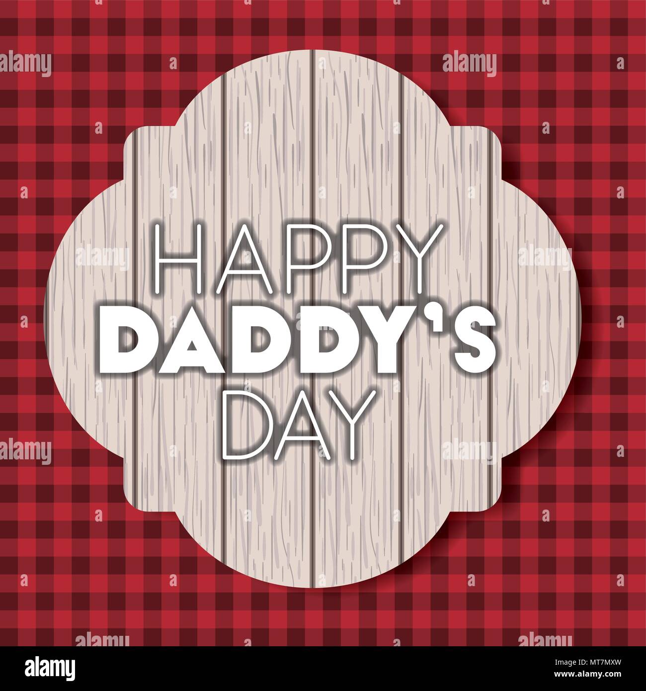 fathers day card with textile background and wooden frame Stock Vector ...