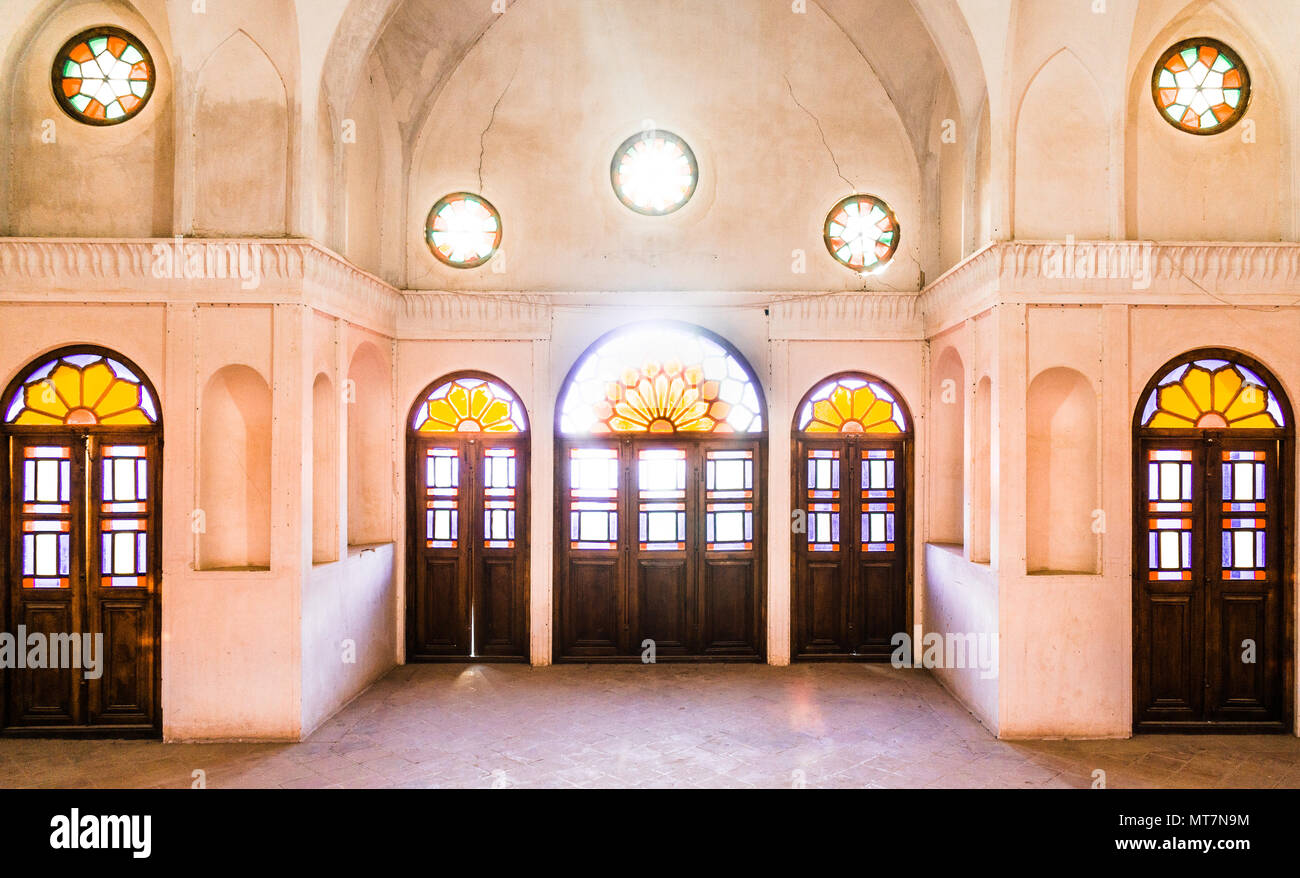 View on architecture of traditional buildings in Kashan - Iran Stock ...