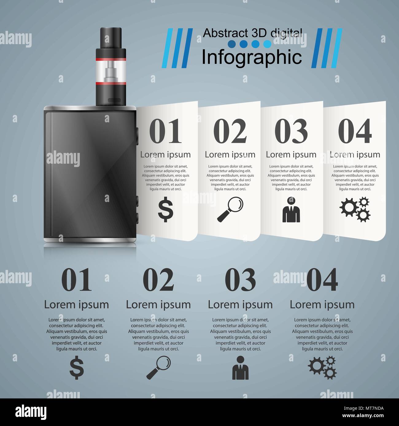 Harmful cigarette, viper, smoke, business infographics Stock Vector ...