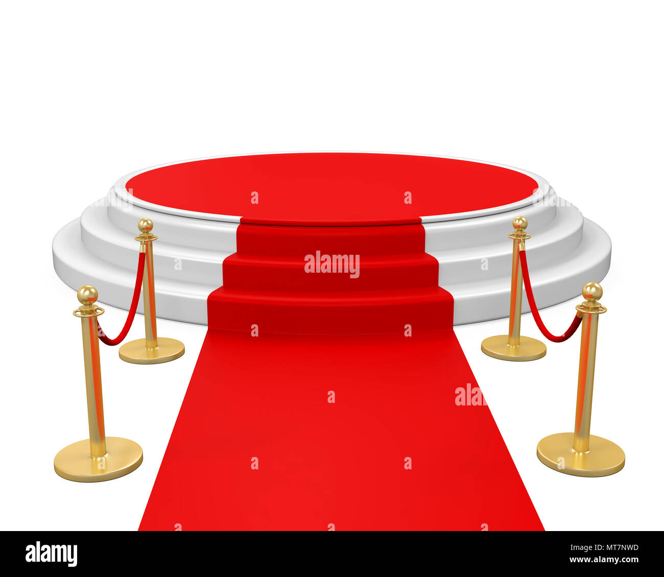 Podium with Red Carpet Isolated Stock Photo - Alamy