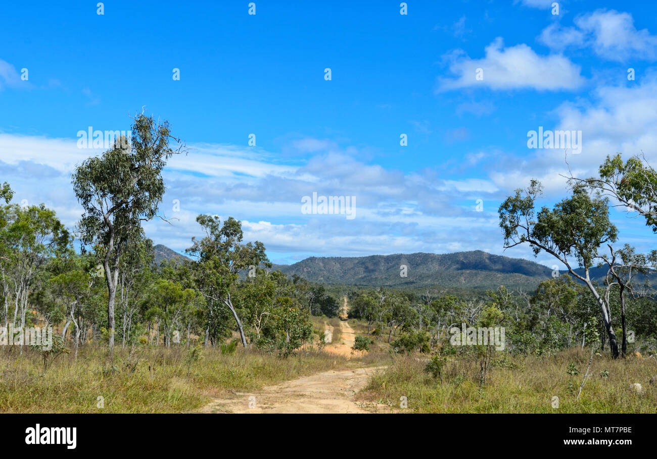 Dirt road through the Hodgkinson Goldfields leading to Mount Mulligan ...
