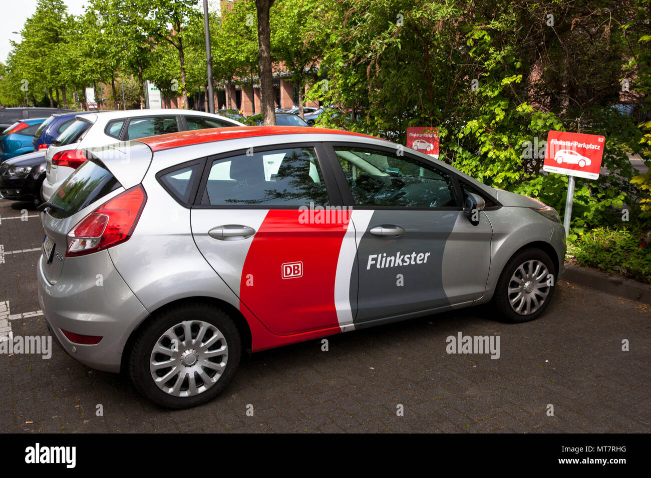 car of the carsharer Flinkster at the Mobilstation on the Charles-de ...