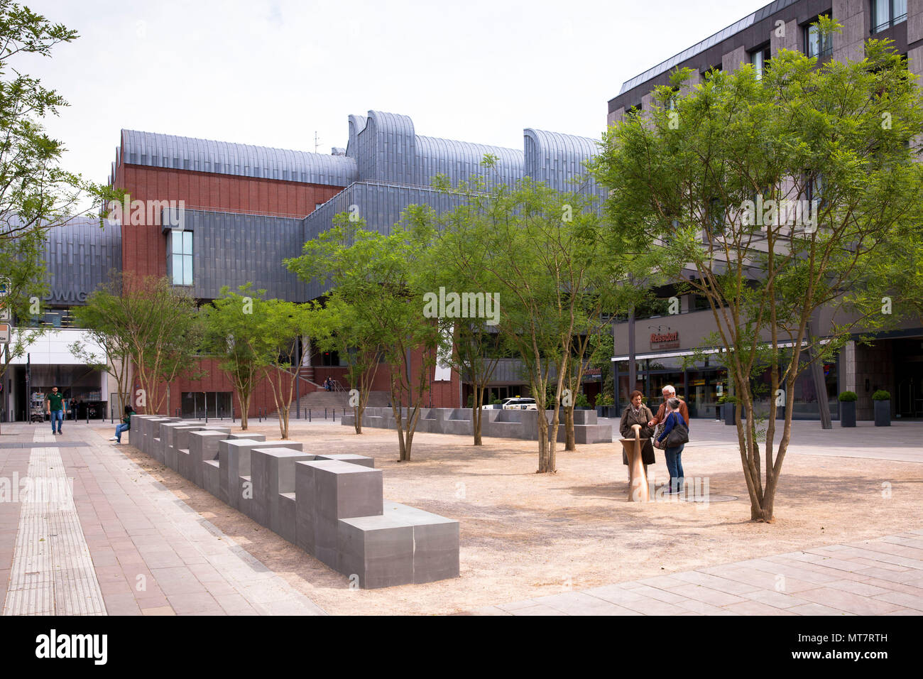 Germany, Cologne, Kurt-Hackenberg square and the Museum Ludwig ...