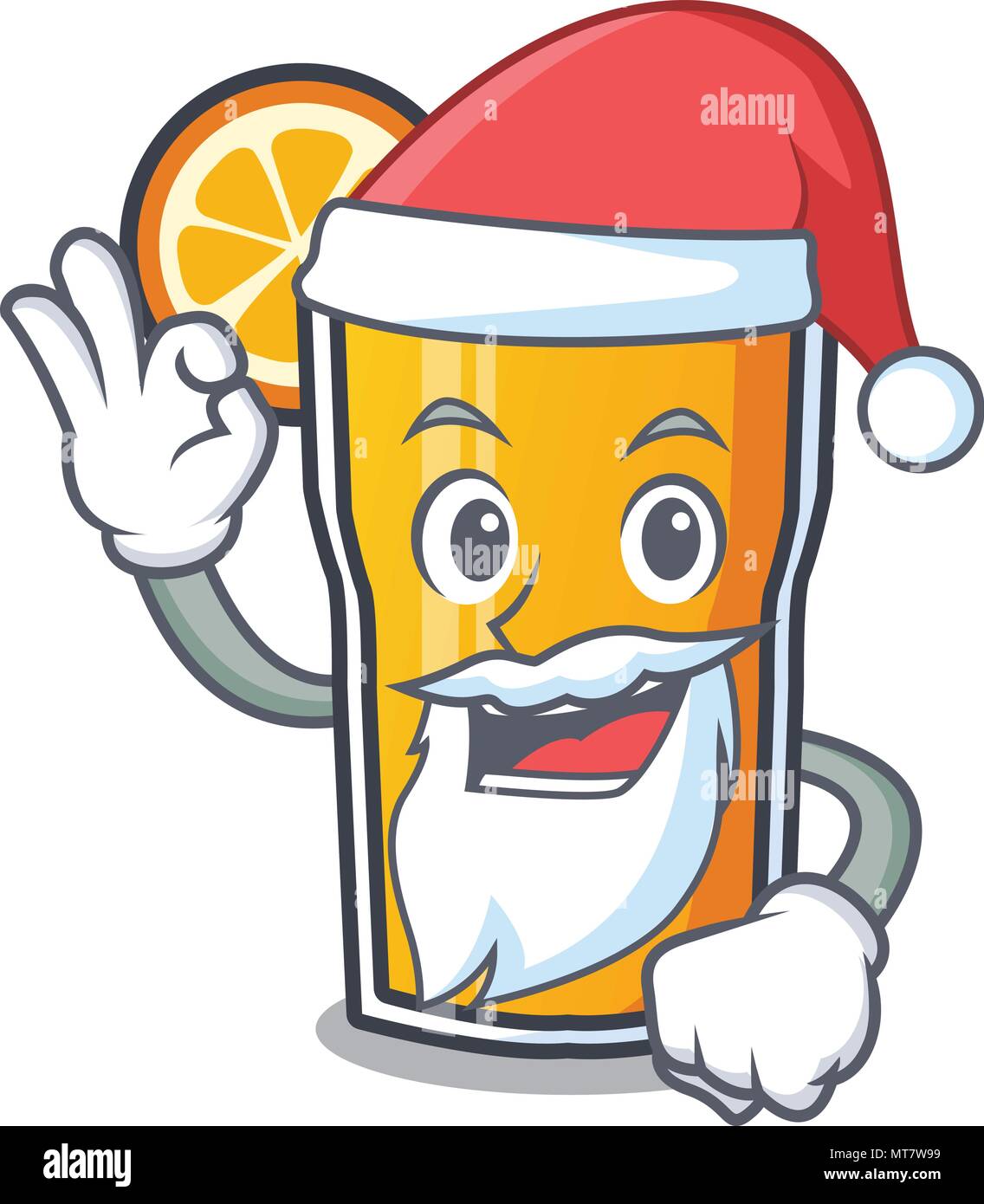 Santa orange juice mascot cartoon Stock Vector Image & Art - Alamy