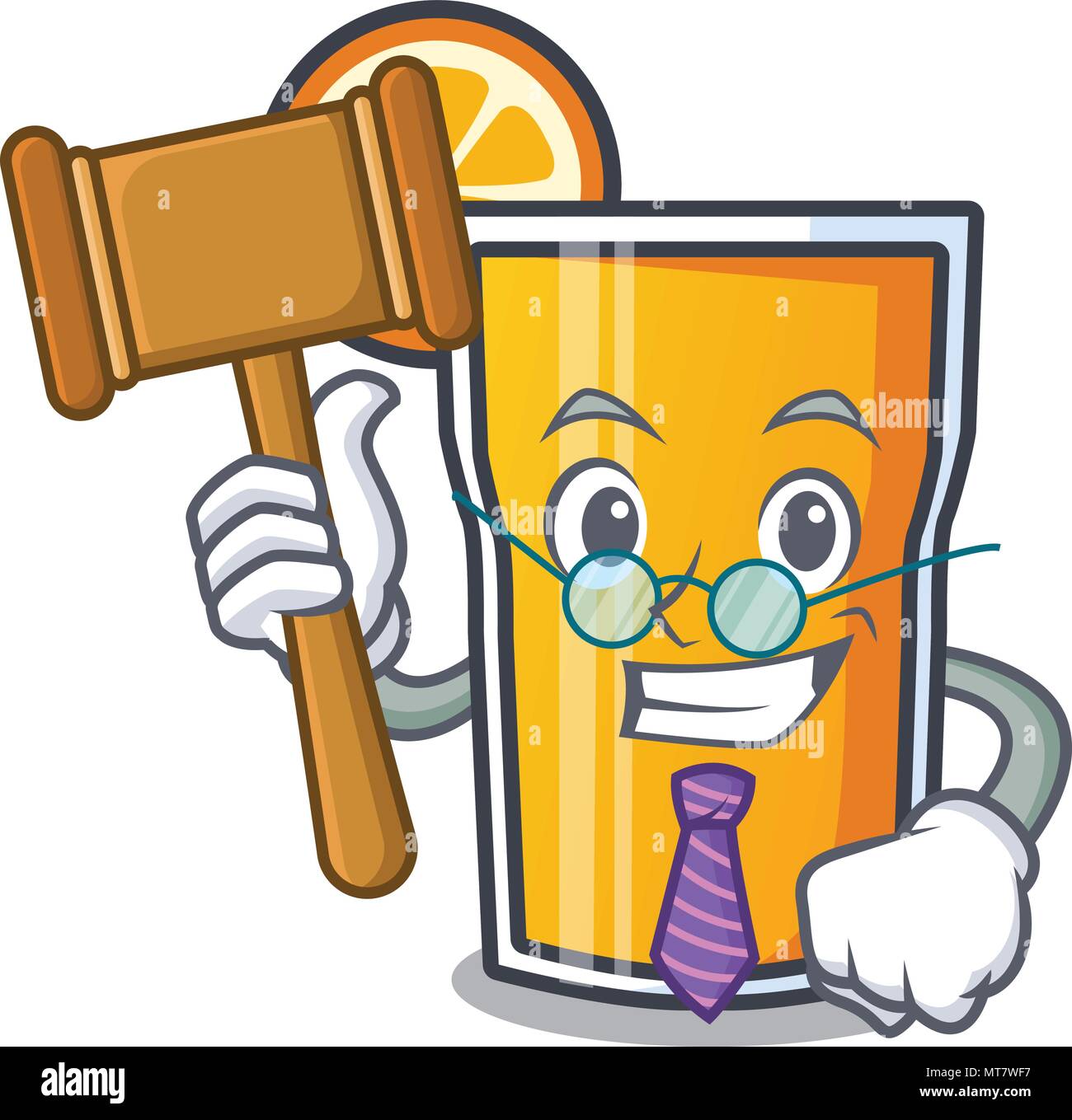Judge orange juice mascot cartoon Stock Vector Image & Art - Alamy