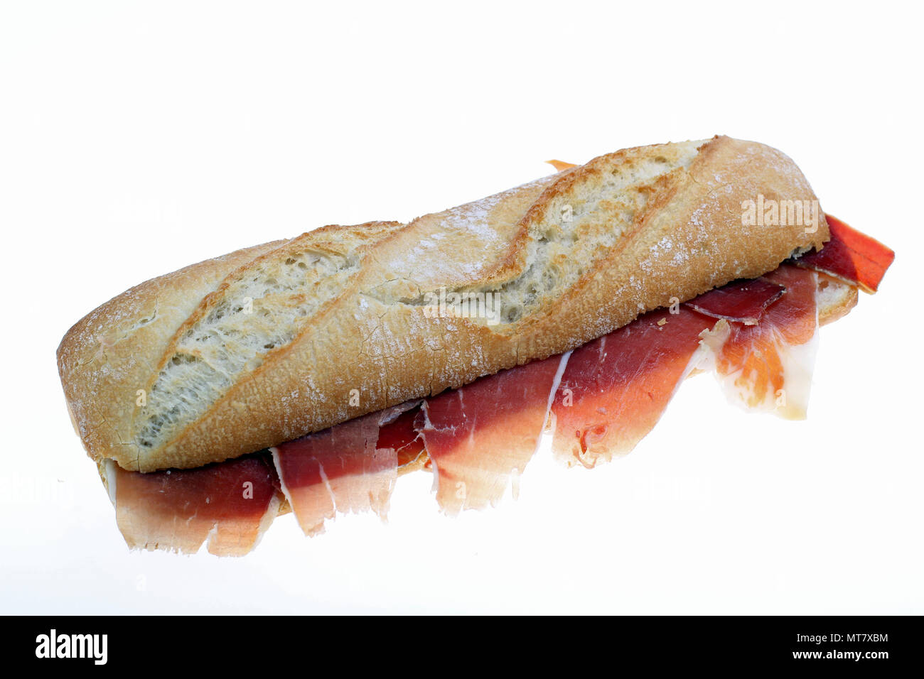 Iberic ham sandwich Stock Photo - Alamy