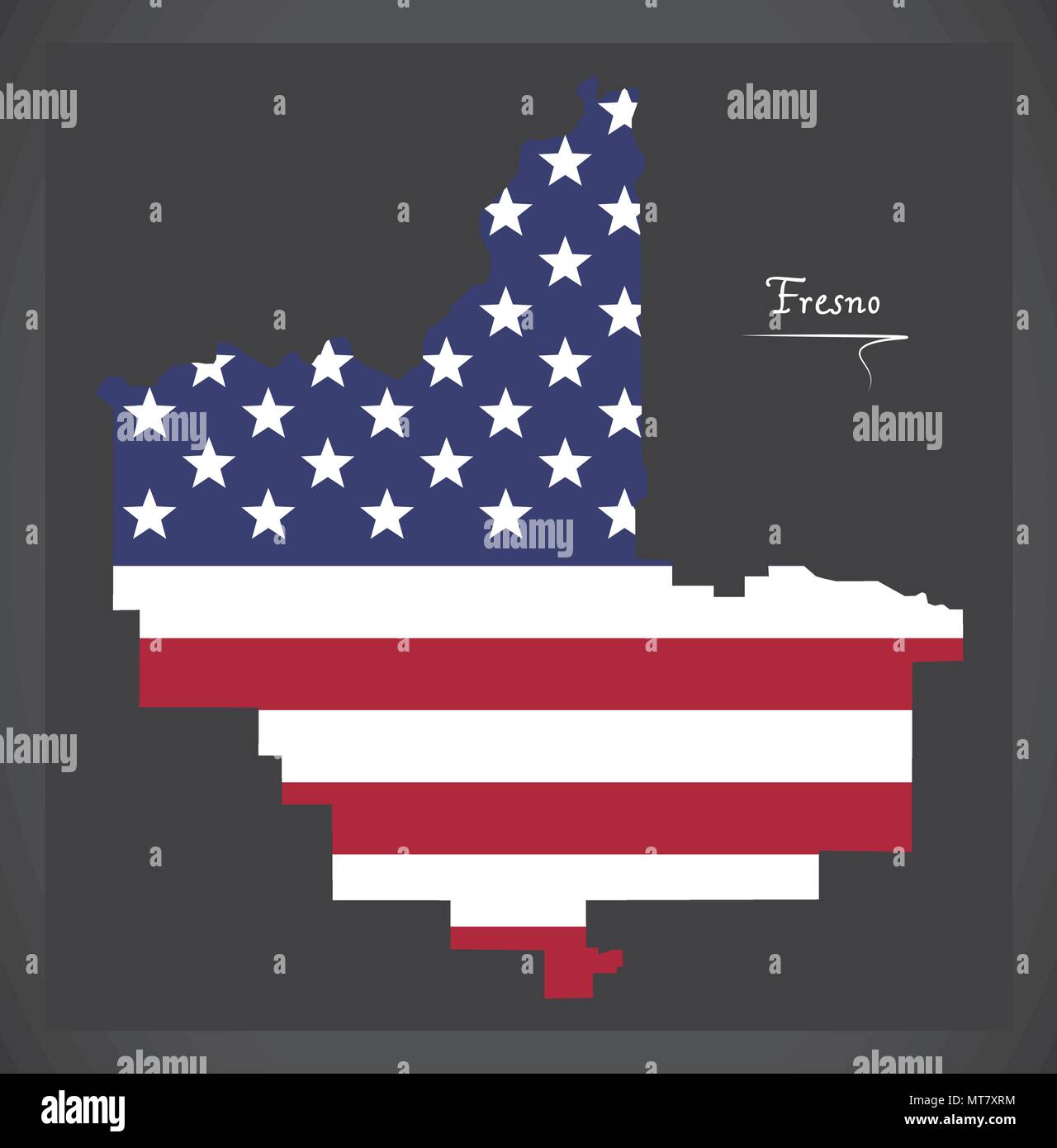 Fresno county map Stock Vector Images - Alamy