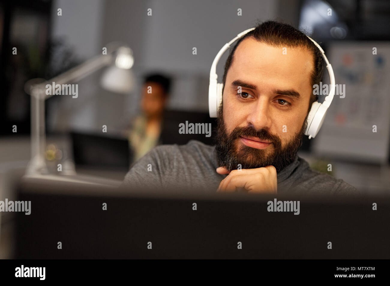 Professional guy man headphones working hi-res stock photography and images - Alamy